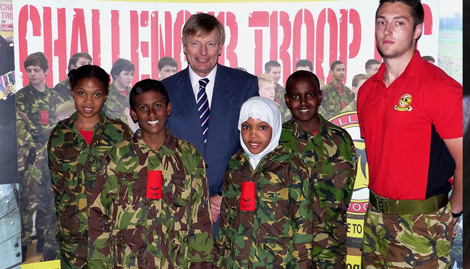 Participants Celebrate with Lord Nash - Challenger Troop CIC